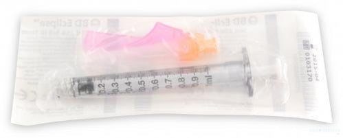 1mL | 27G x 1/2" - BD 305789 Eclipse™ Luer Lock Syringe + Safety Needl ...