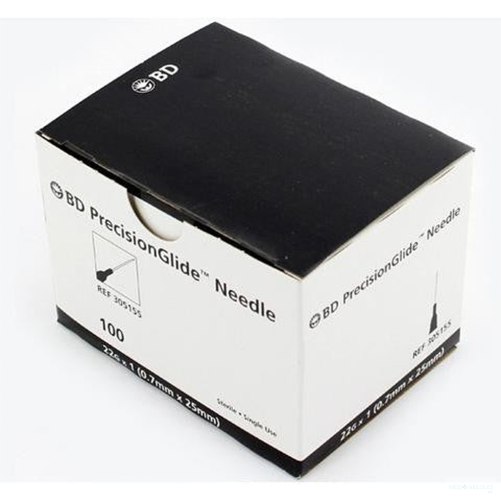 22G x 1" - BD 305155 PrecisionGlide Needle | 100 per Box — MedNeedles-US