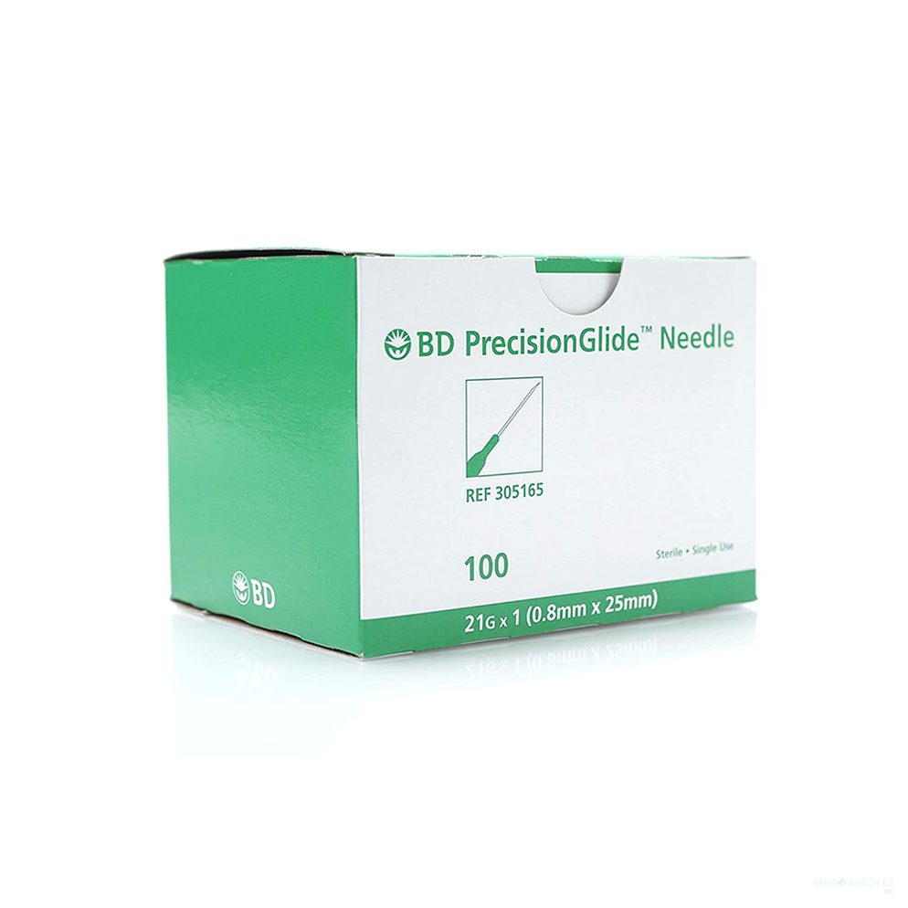 21G x 1" - BD 305165 PrecisionGlide Needle | 100 per Box — MedNeedles-US